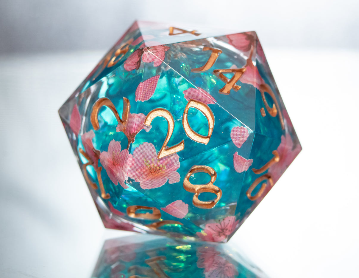 Sakura Waves - Extra Large Liquid Core D20 – Color Spray Creations