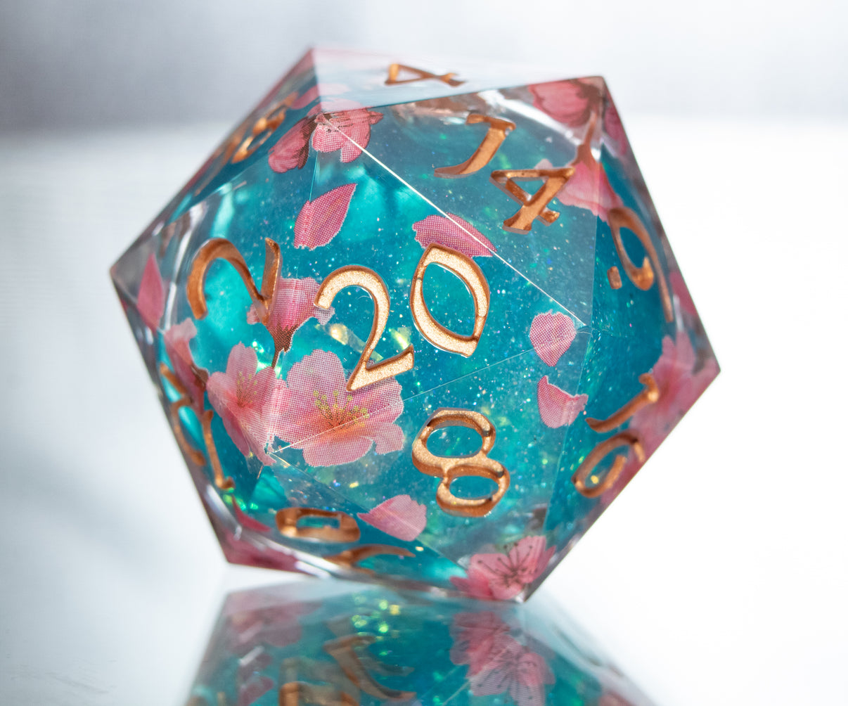 Sakura Waves - Extra Large Liquid Core D20 – Color Spray Creations